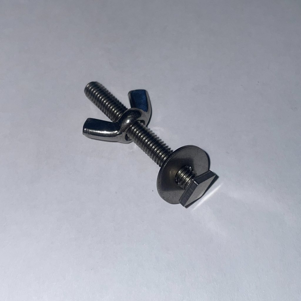 Rail / Slide Fixings - T Bolt with wing nut and washer - Neaves Rowing ...